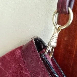 Peruzzi | Bags | Vintage Peruzzi Italian Leather Suede Curved Bag Purse ...